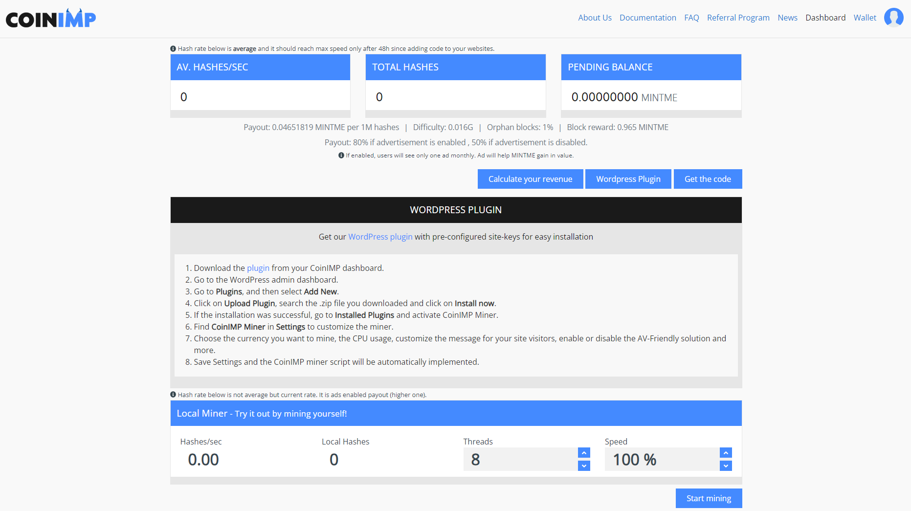 仮想通貨の広告「CoinImp」と「EthereumAds」を試しています | 真良ブログ